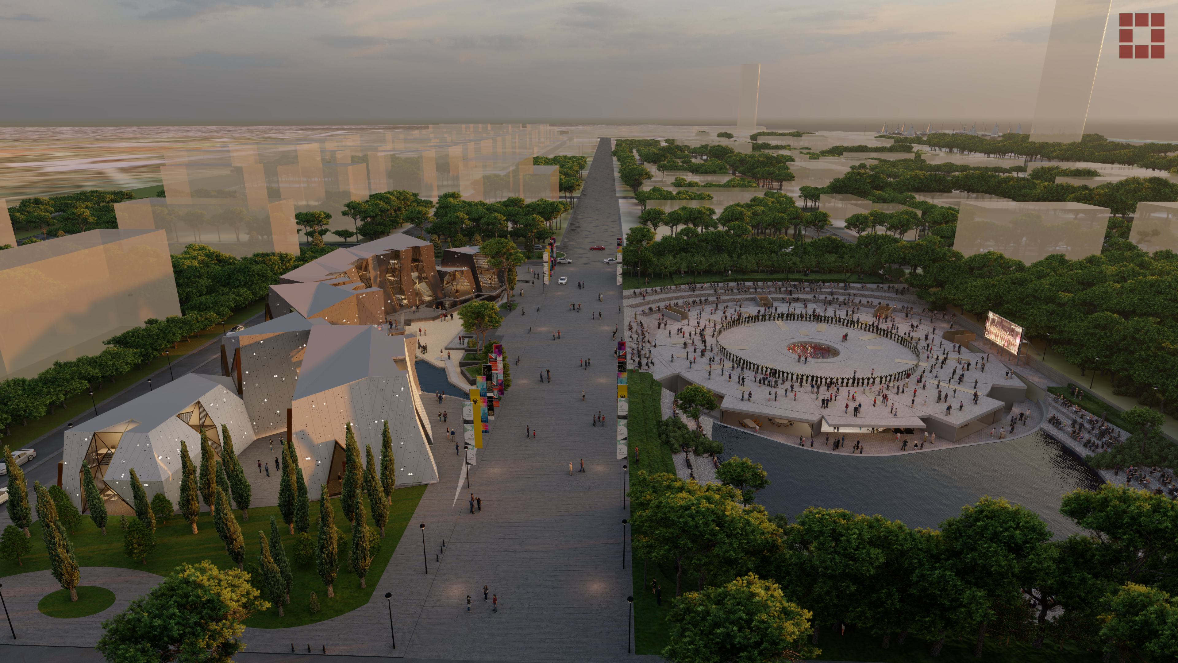 Conceptual design of World Centre of Pontic Hellenism - Doxiadis Associates